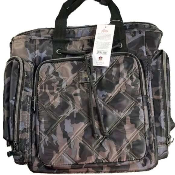 lug | Bags | Lug Bustle Convertible Tote Bag Camo Black | Poshmark